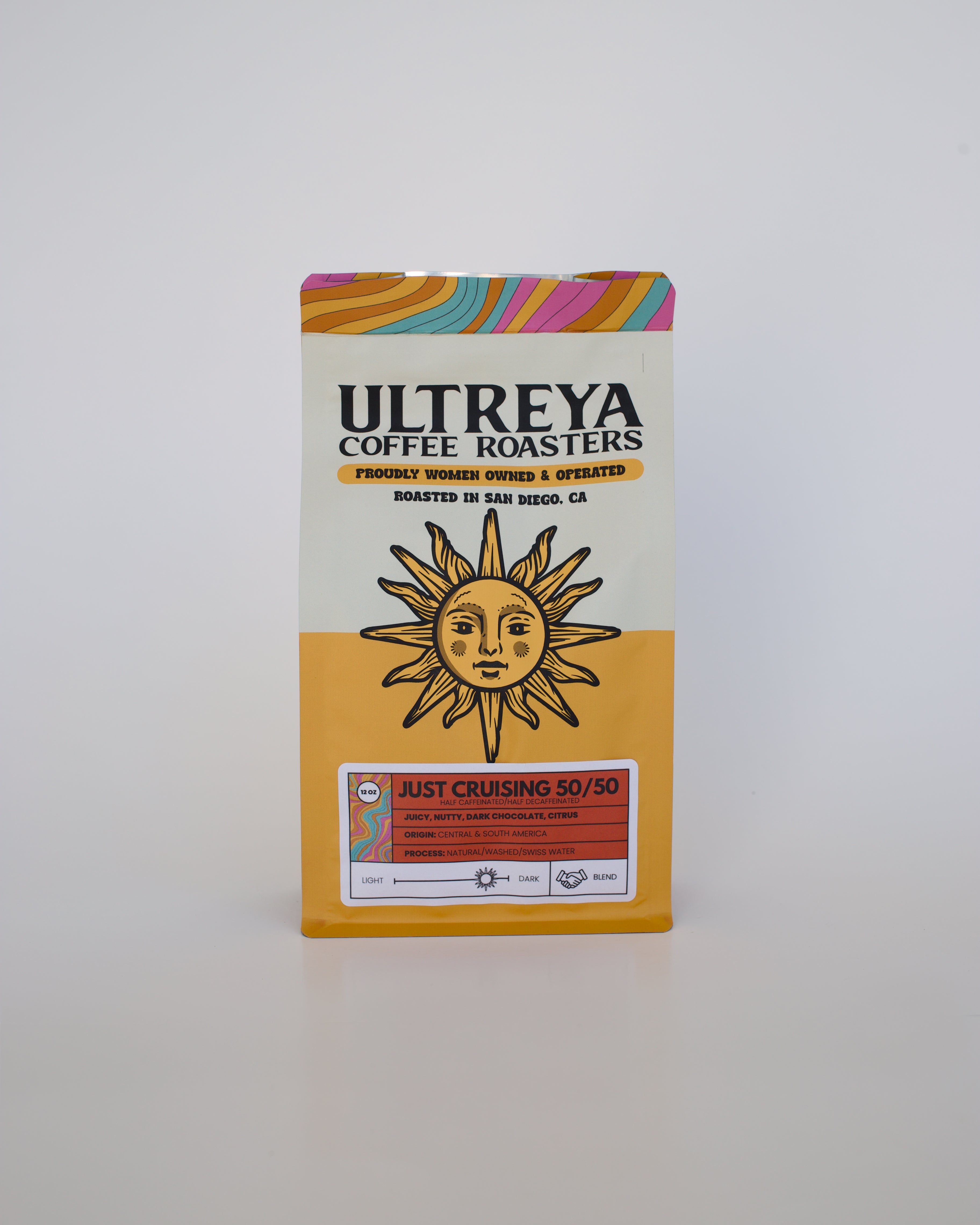50/50 Half Caf Coffee – Nutty, Citrus, Chocolate | Ultreya Coffee